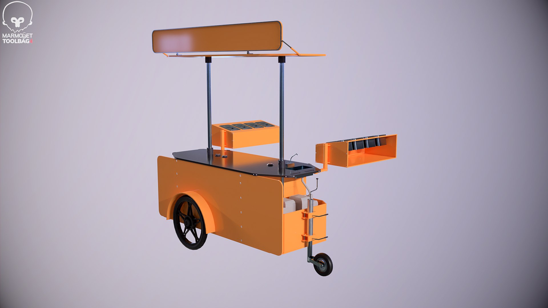 3D Model Mobile Food Cart - TurboSquid 2193053