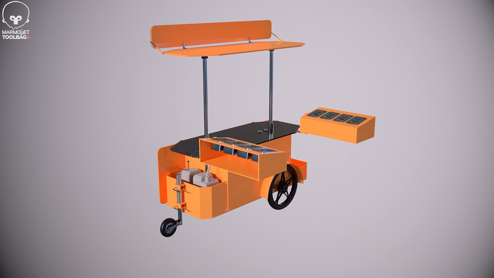 3D Model Mobile Food Cart - TurboSquid 2193053
