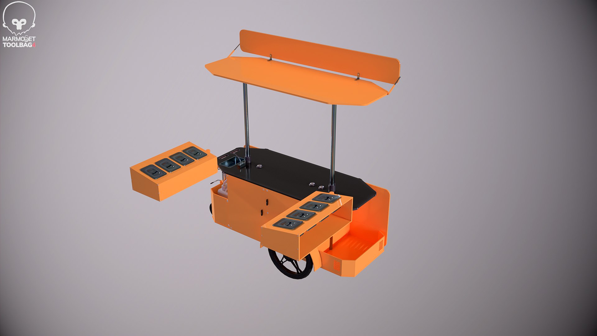 3D Model Mobile Food Cart - TurboSquid 2193053