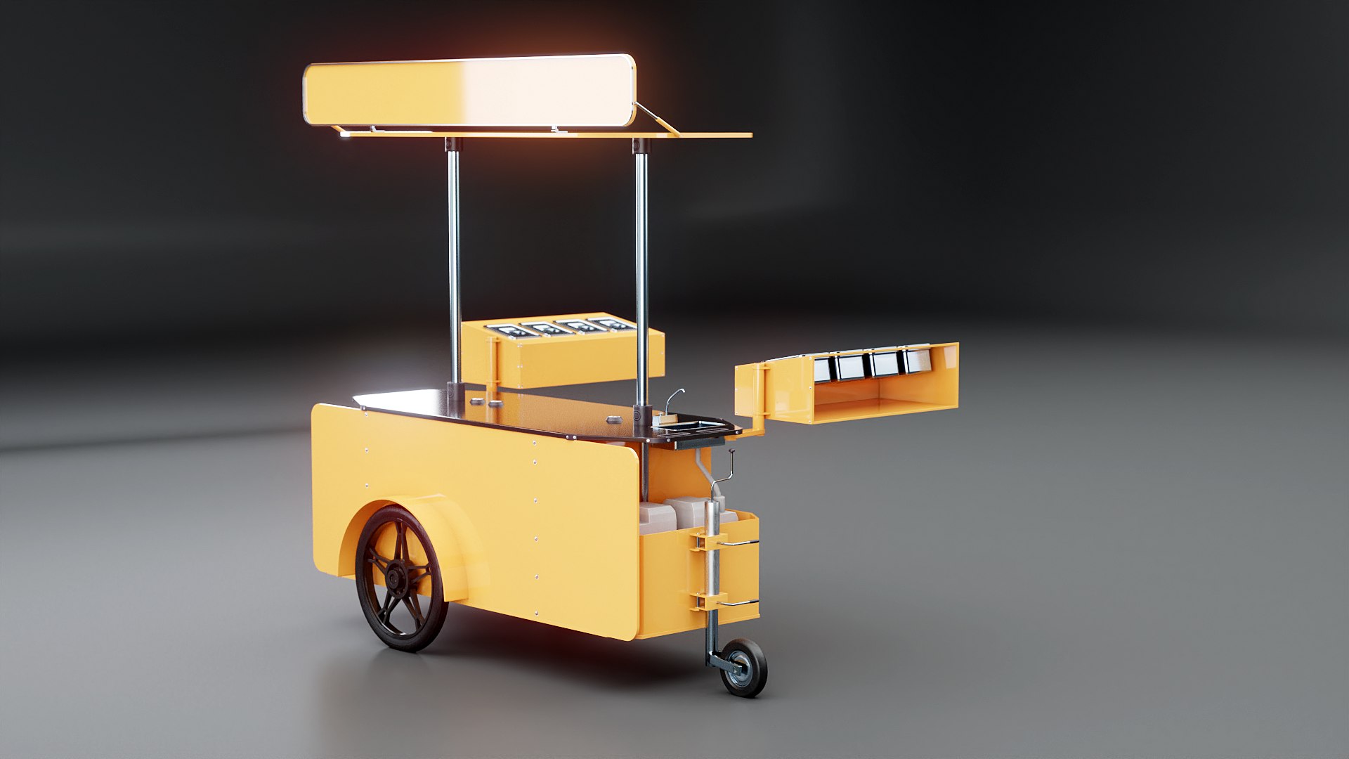 3D Model Mobile Food Cart - TurboSquid 2193053
