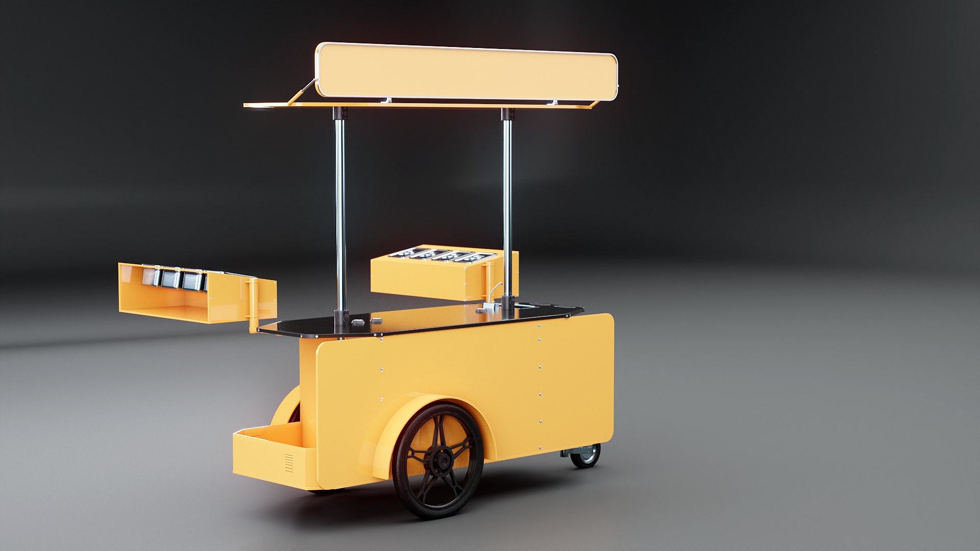 3D Model Mobile Food Cart - TurboSquid 2193053