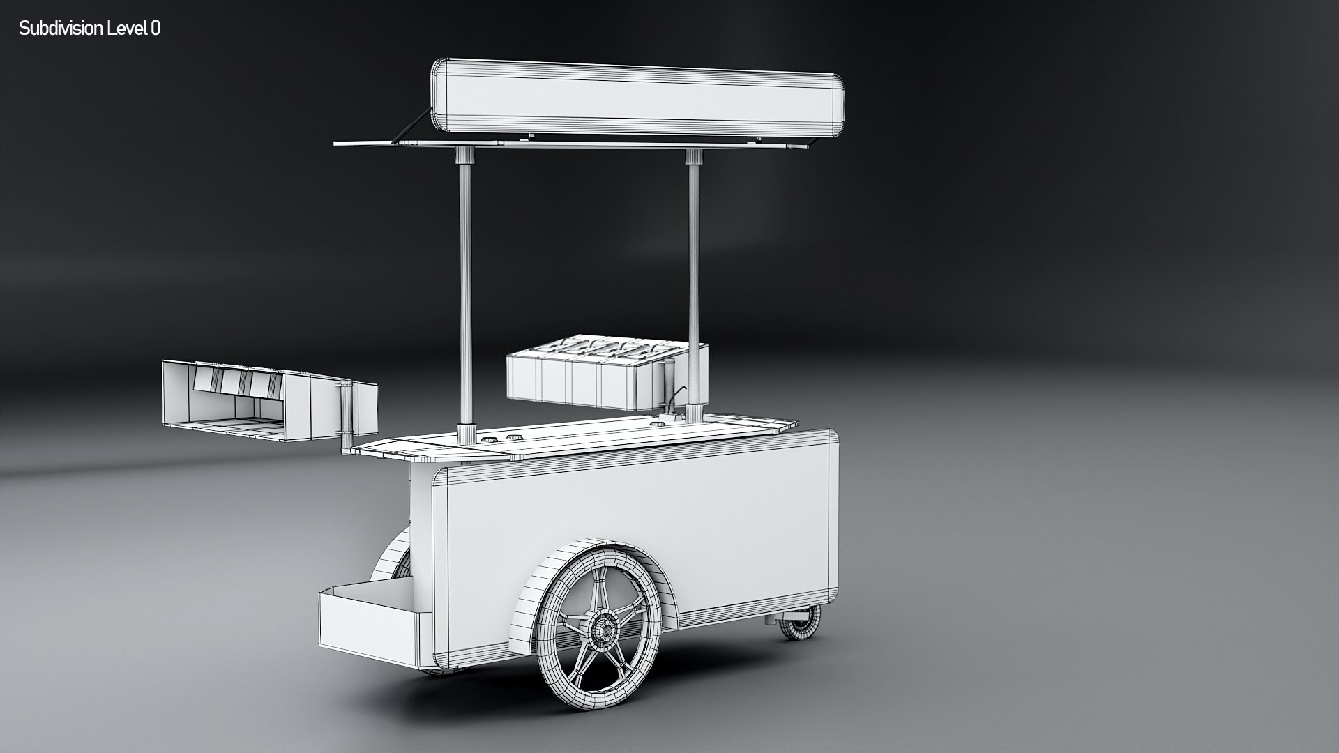 3D Model Mobile Food Cart - TurboSquid 2193053