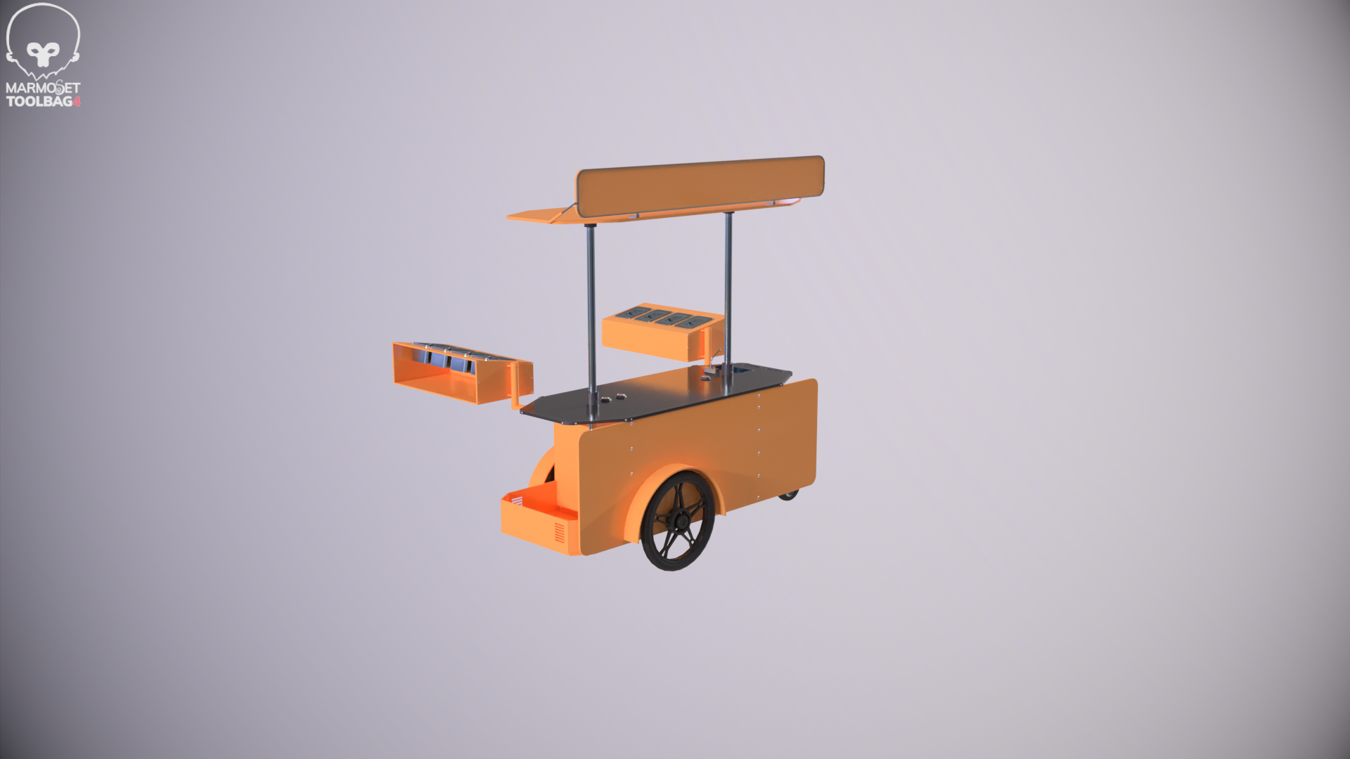 3D Model Mobile Food Cart - TurboSquid 2193053