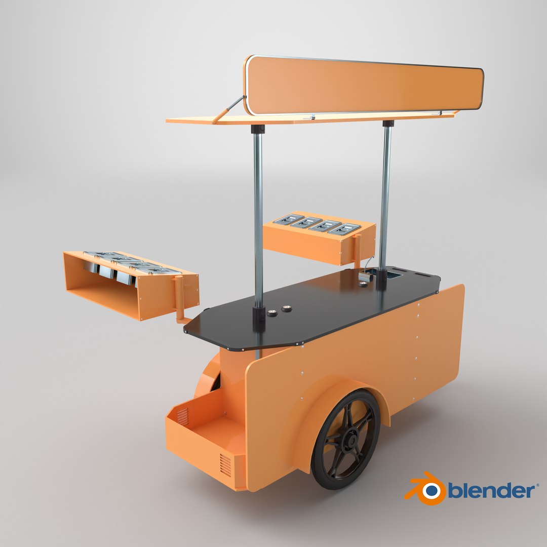 3D Model Mobile Food Cart - TurboSquid 2193053