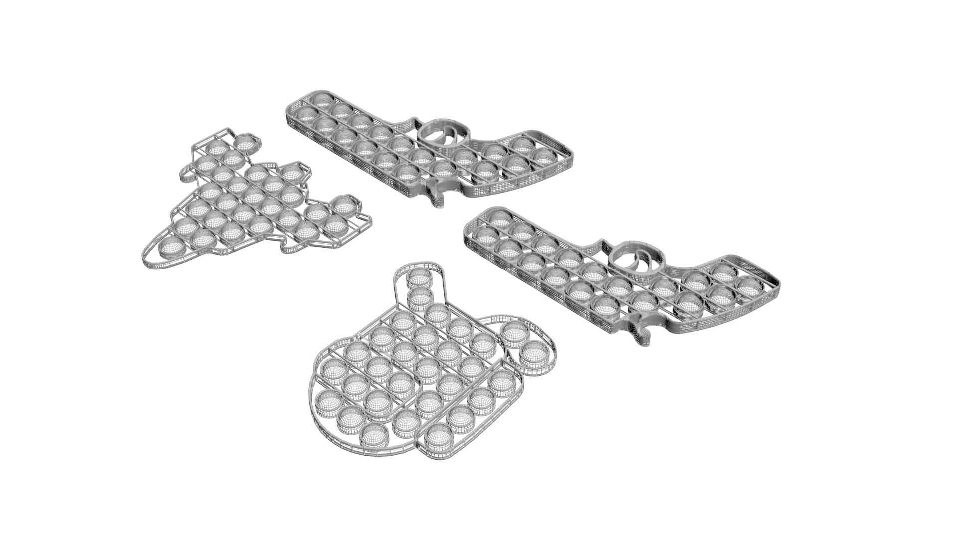 3D Army Pop It Fidget Toys Set - TurboSquid 1769412