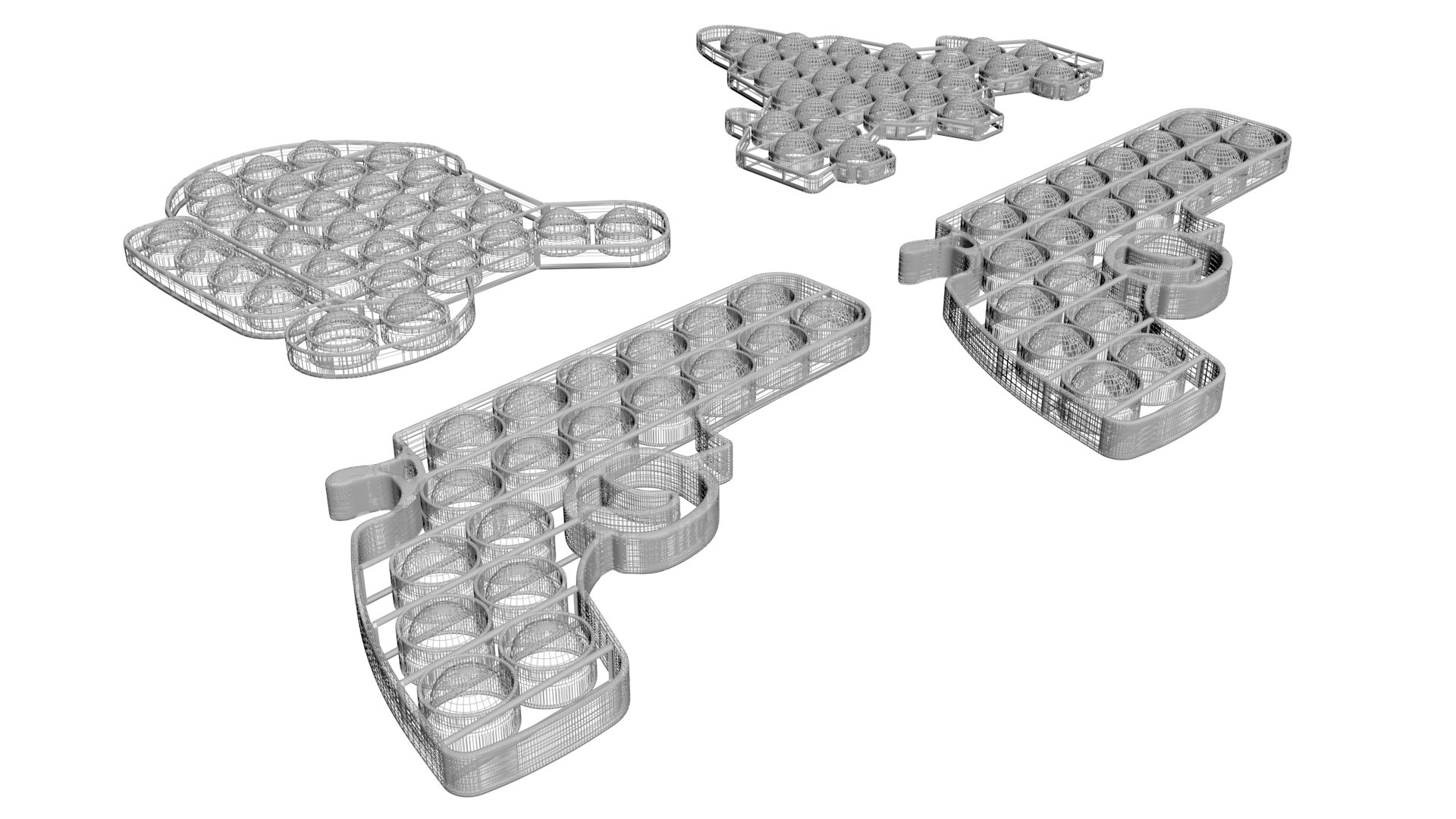 3D Army Pop It Fidget Toys Set - TurboSquid 1769412