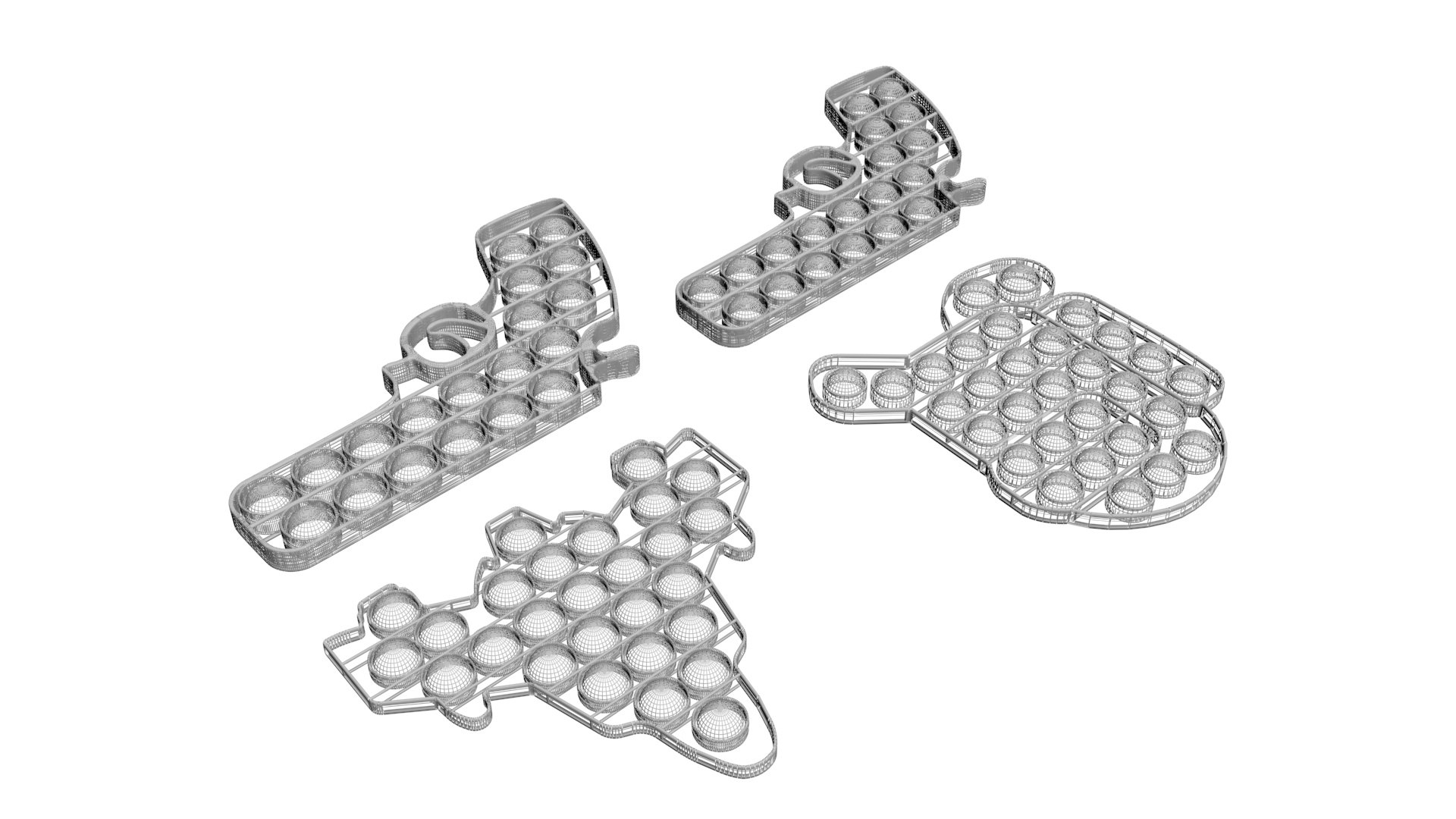 3D Army Pop It Fidget Toys Set - TurboSquid 1769412