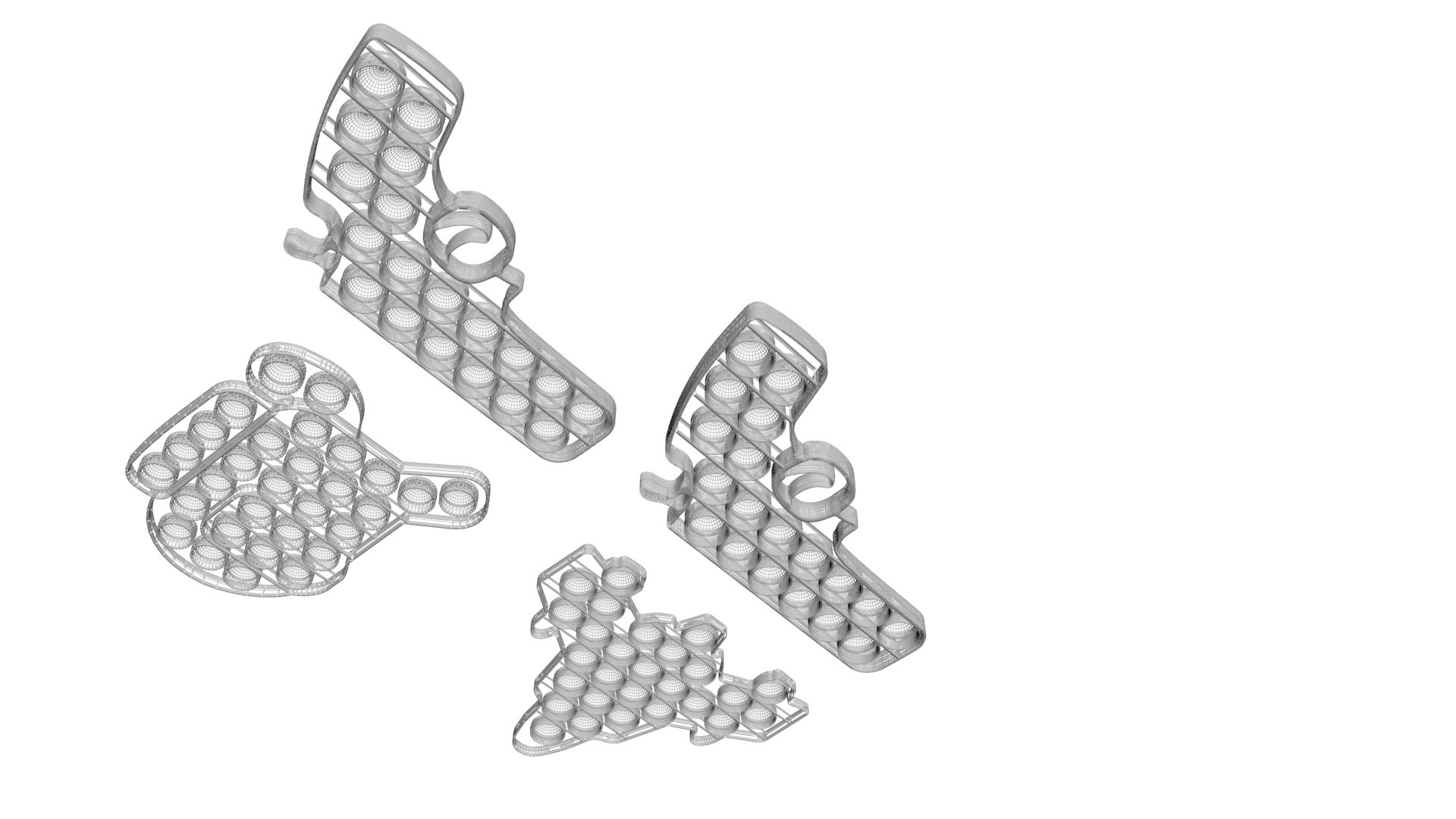 3D Army Pop It Fidget Toys Set - TurboSquid 1769412