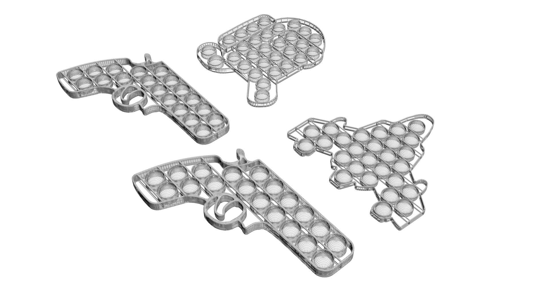 3D Army Pop It Fidget Toys Set - TurboSquid 1769412