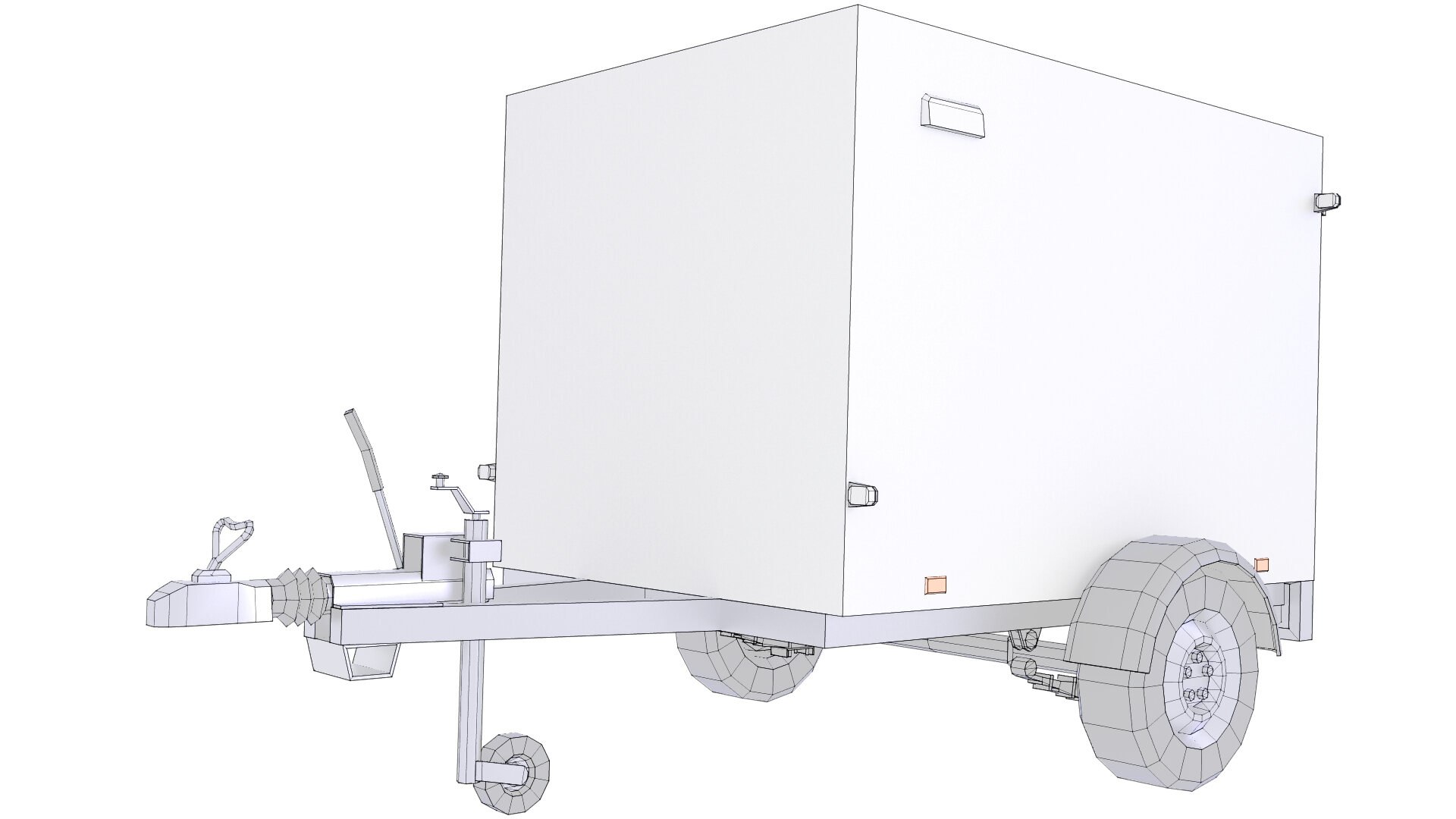 3D Enclosed Utility Trailer Low Poly 9 - TurboSquid 1871175