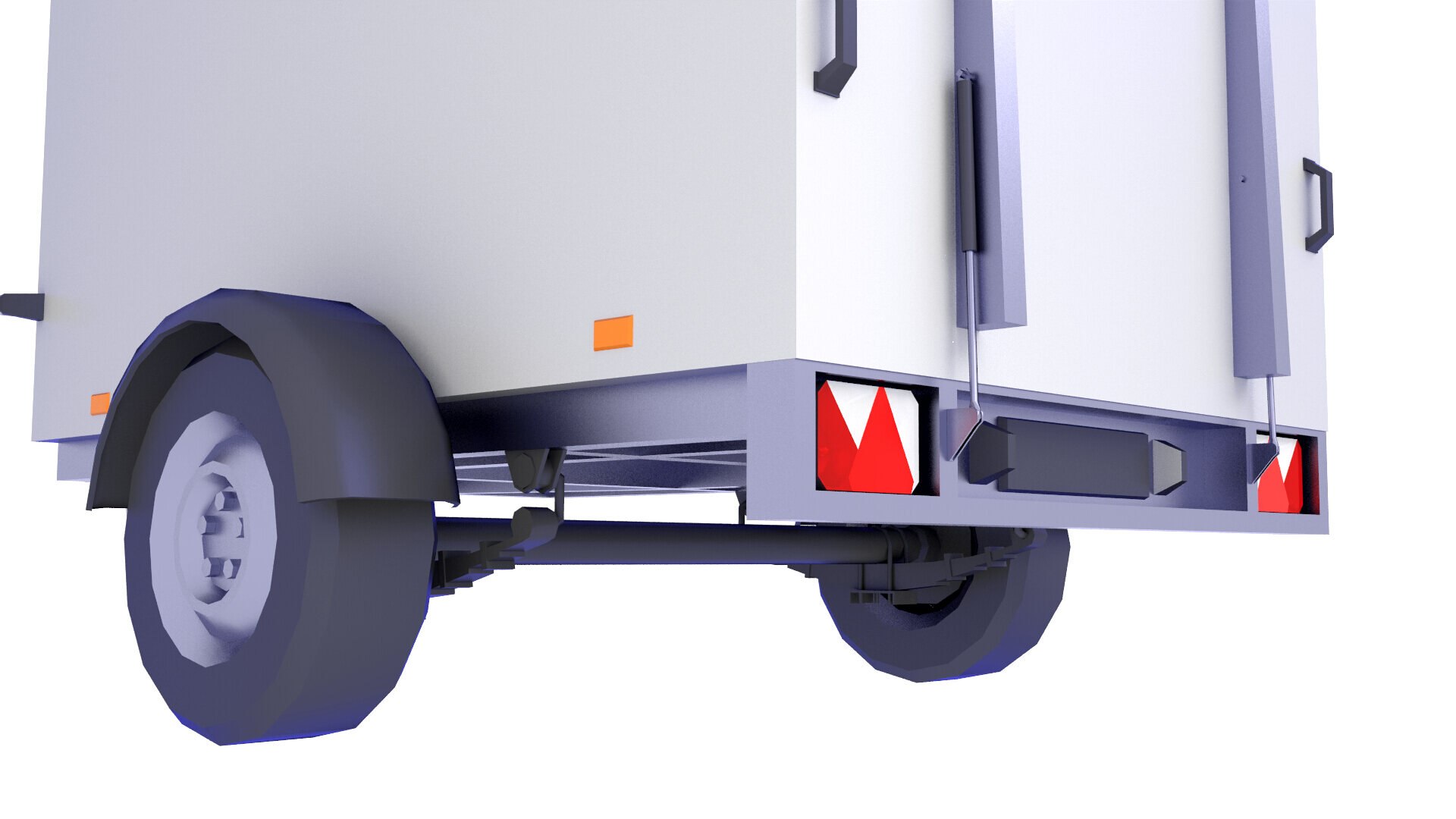 3D Enclosed Utility Trailer Low Poly 9 - TurboSquid 1871175