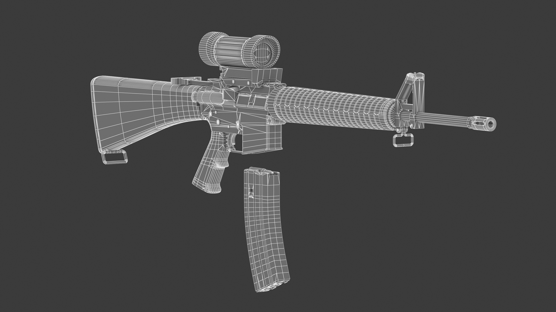 Colt Canada C7A1 Low Poly 3D model - TurboSquid 1793219