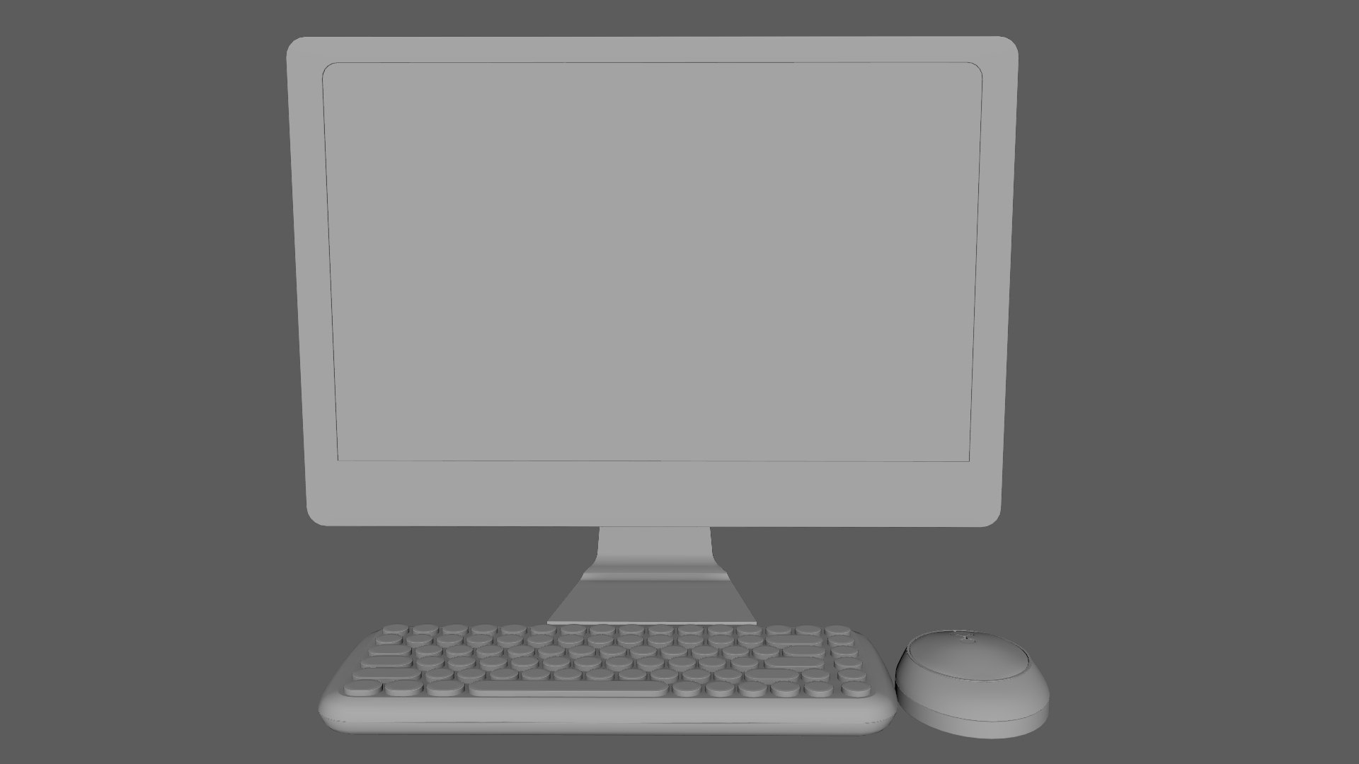 Sweet Pc Set Monitor Keyboard Mouse Candy Pink Version 3D Model ...