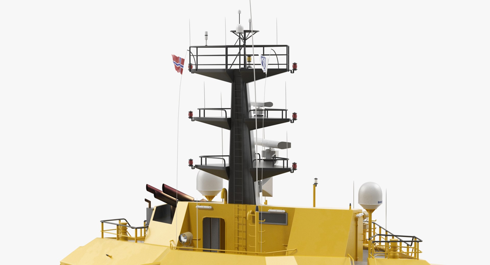 Platform supply vessel rigged 3D model - TurboSquid 1294039