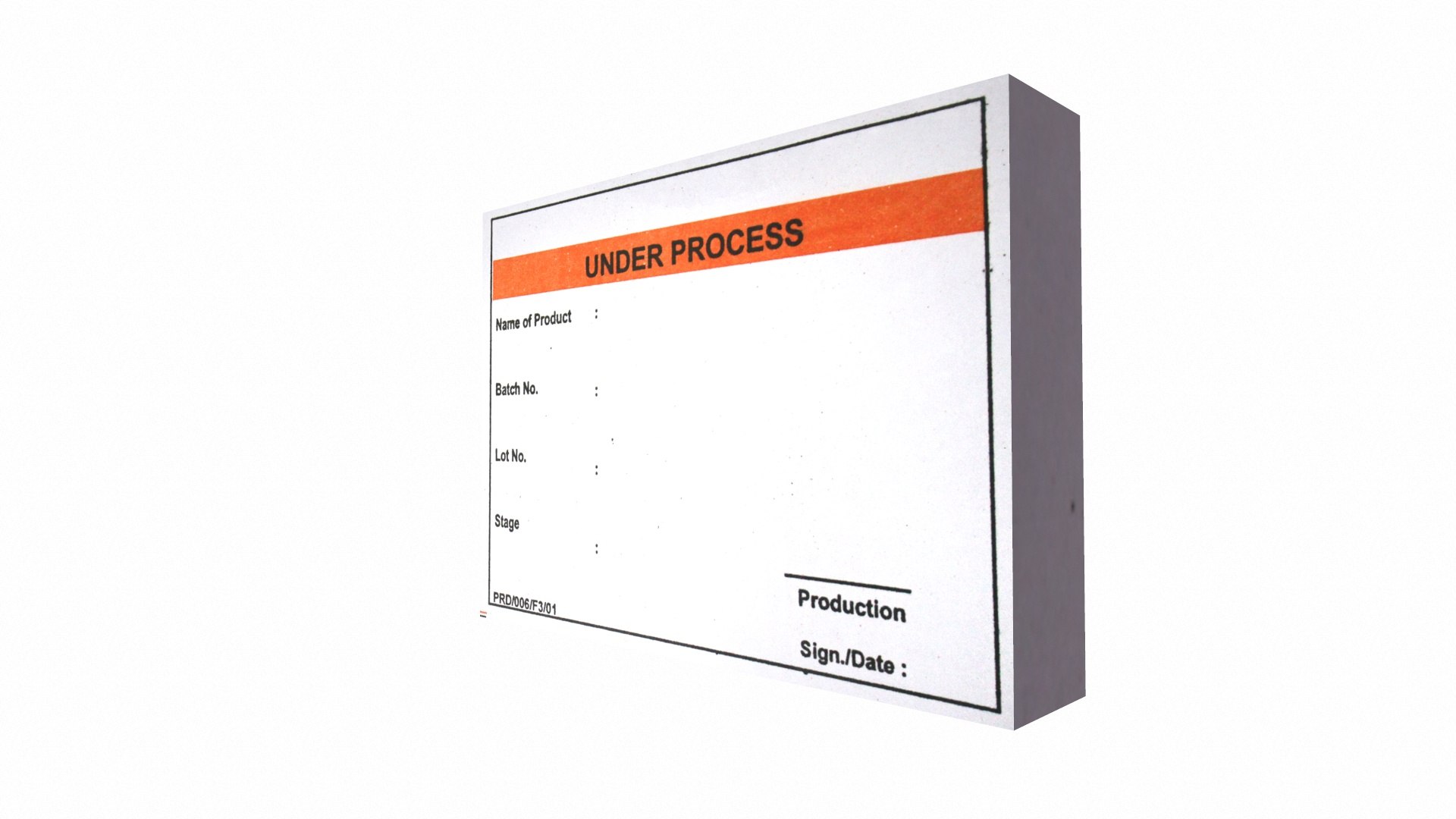 3D Under Process Sticker Model - TurboSquid 2337276