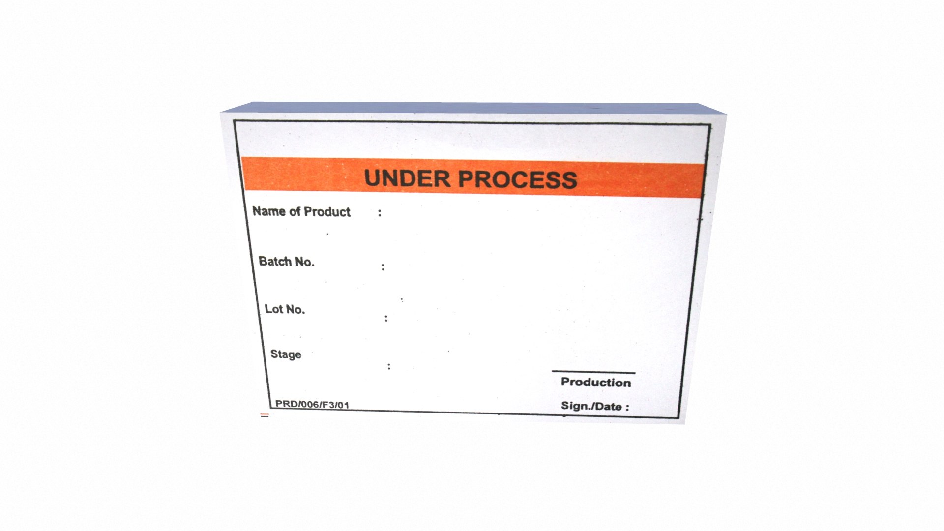 3D Under Process Sticker Model - TurboSquid 2337276