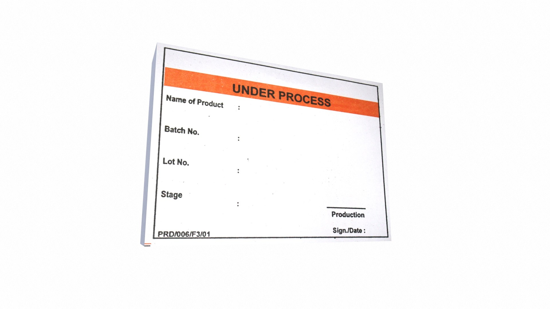 3D Under Process Sticker Model - TurboSquid 2337276