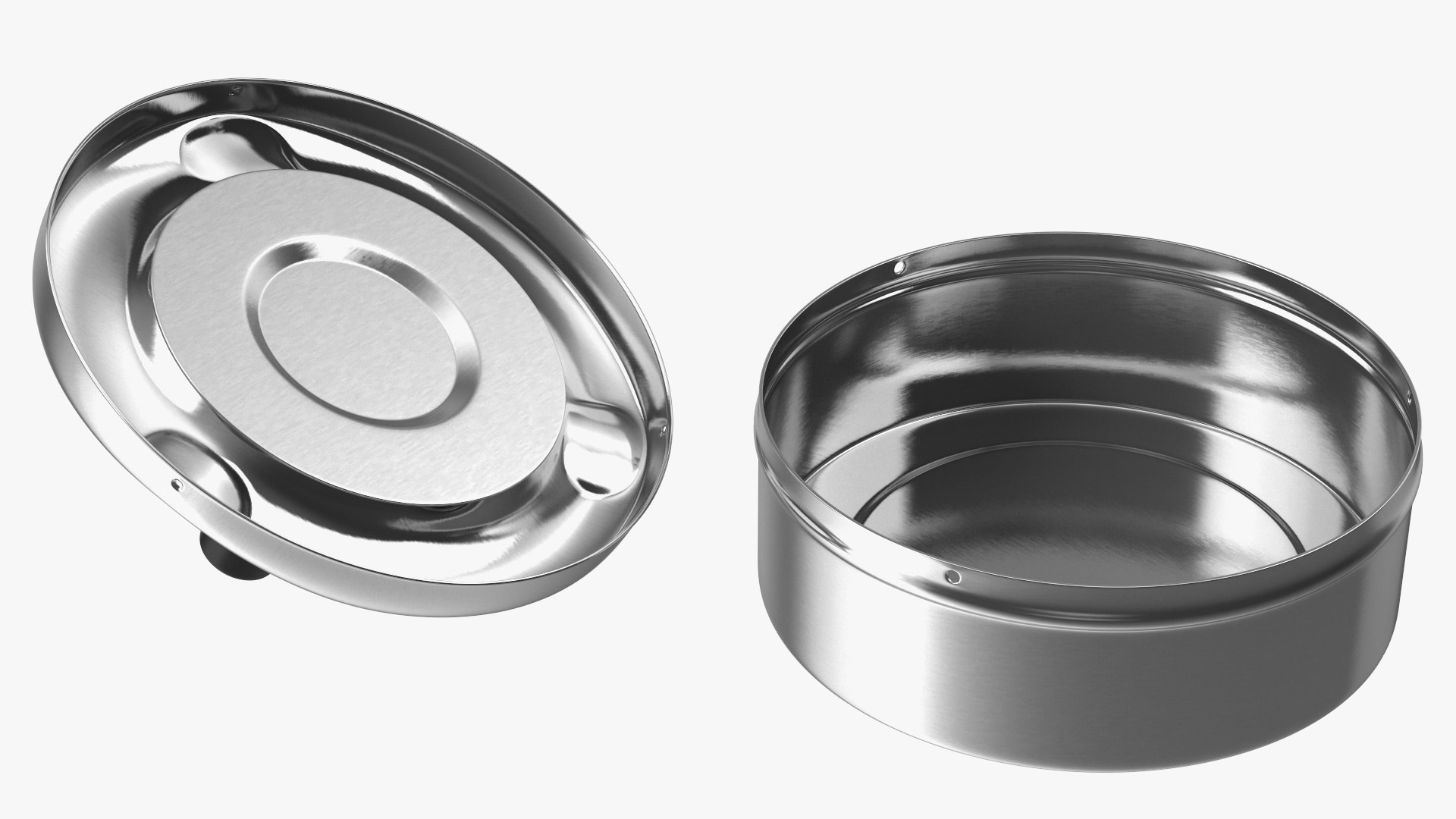 3D Round Push Down Ashtray Chrome - TurboSquid 2131759