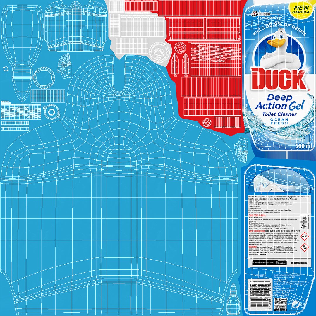 3D Toilet Duck Cleaner Gel Model - TurboSquid 1697785