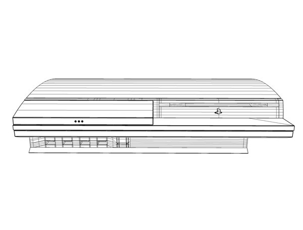 ps3 console 3d model