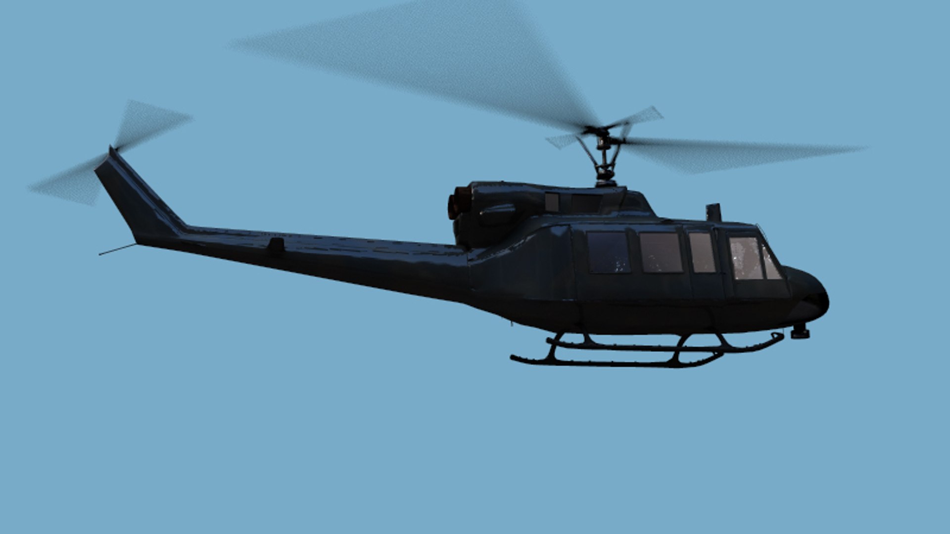 Huey Helicopter Heli 3d Model