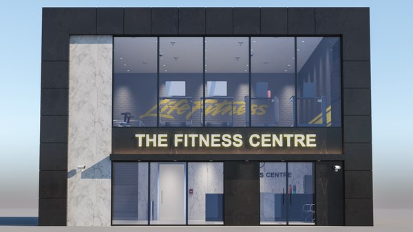 3D Interior And Exterior Gym Building - TurboSquid 1759812