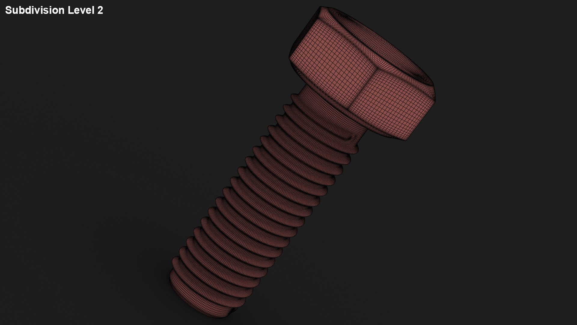 3D hex bolt 03 model - TurboSquid 1623147