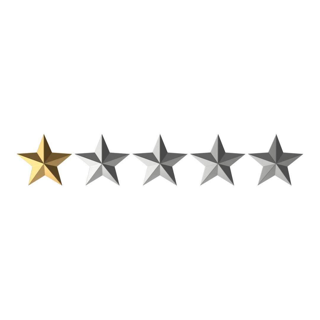 3D Gold One Star Rating - TurboSquid 2113437