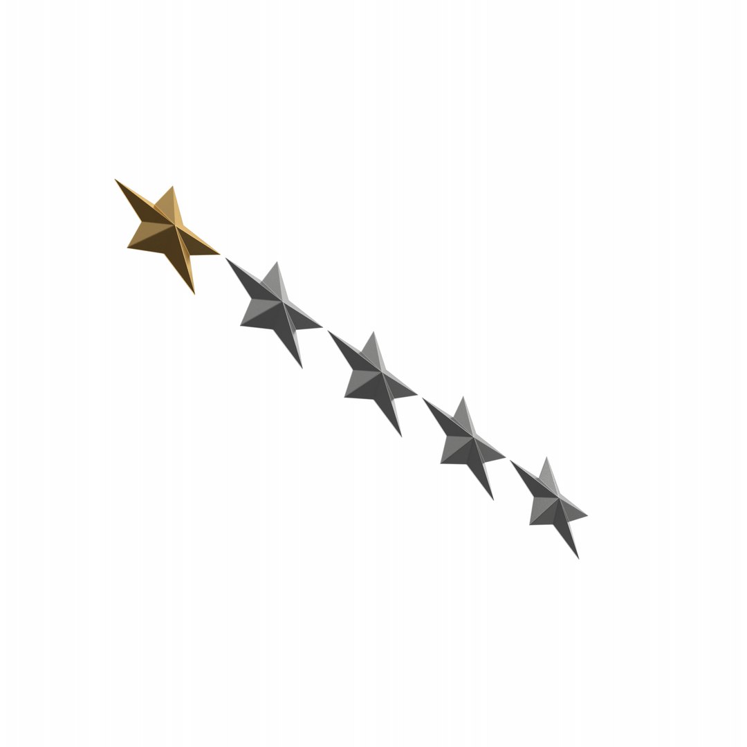 3D Gold One Star Rating Symbol - TurboSquid 2113437