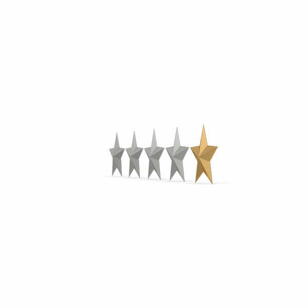 Gold One Star Rating Symbol 3D 모델 - TurboSquid 2113437