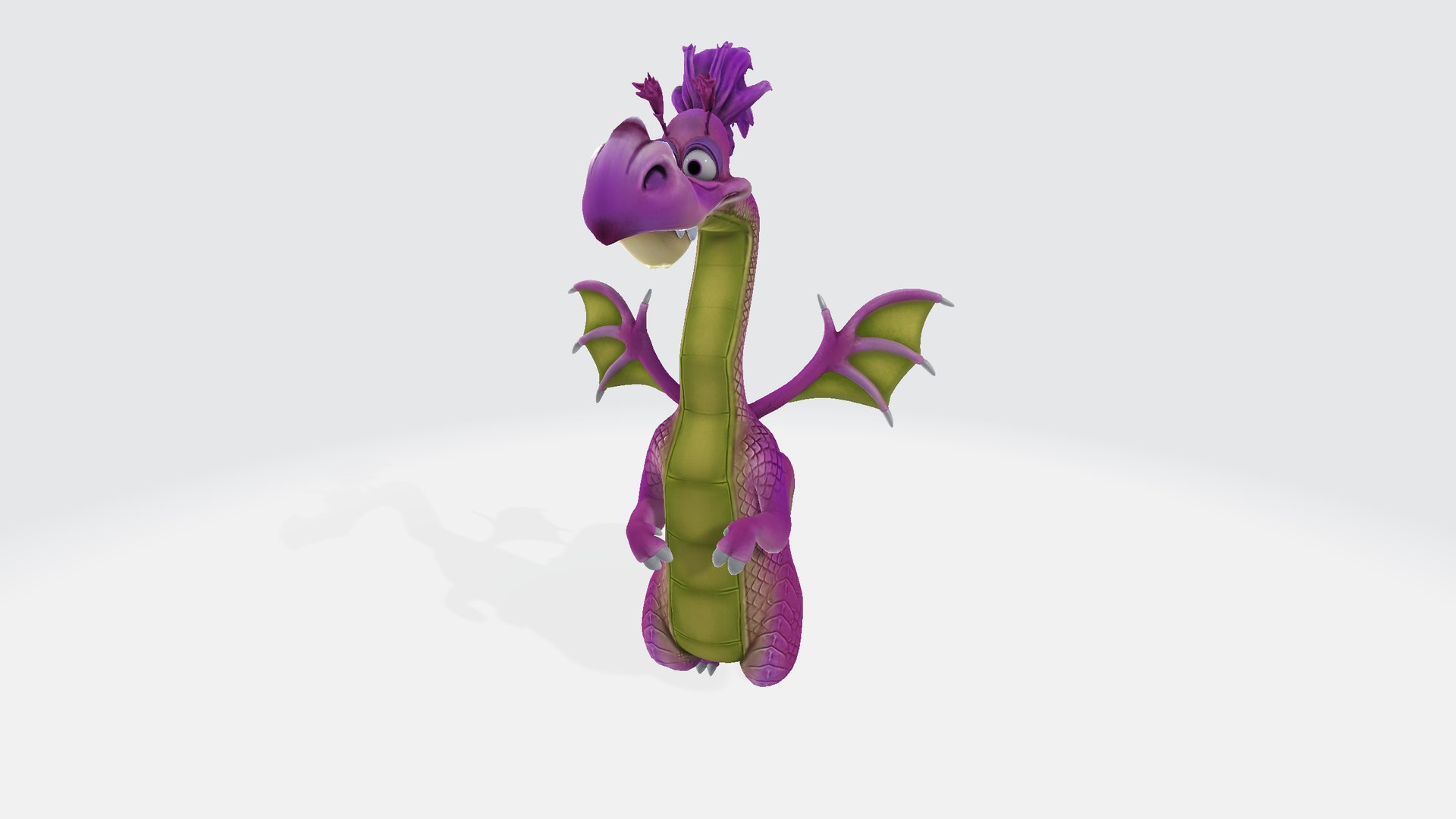 3D Model Cartoon Dragon - TurboSquid 2352595