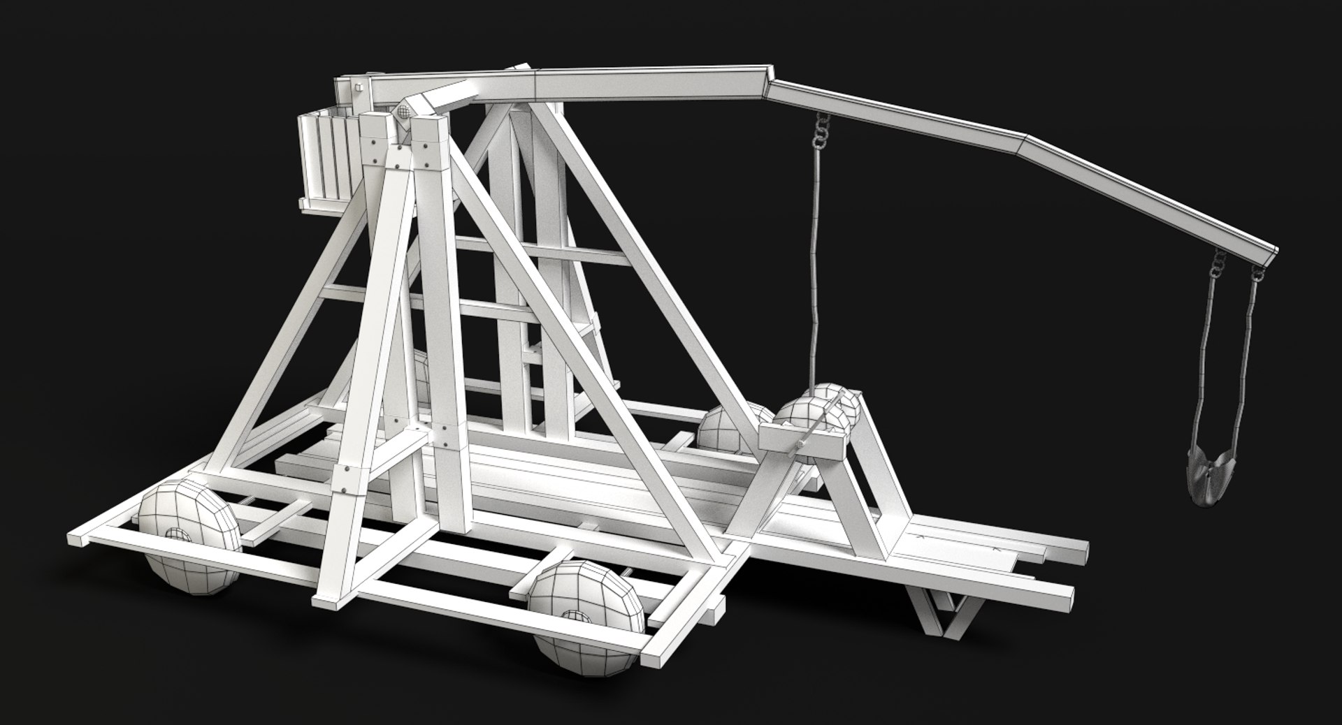 3d model large catapult