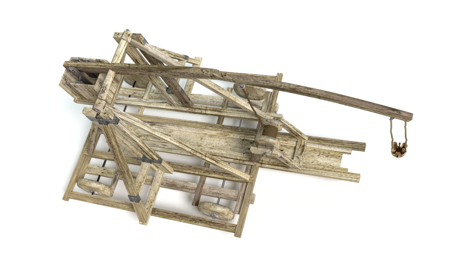 3d model large catapult