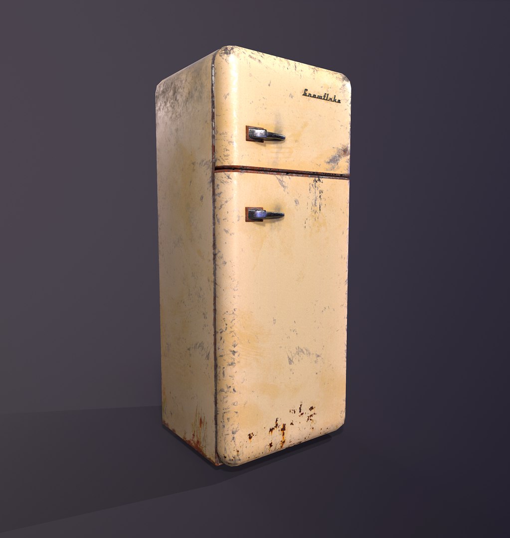 3D Old Rusty Refrigerator - TurboSquid 1986975