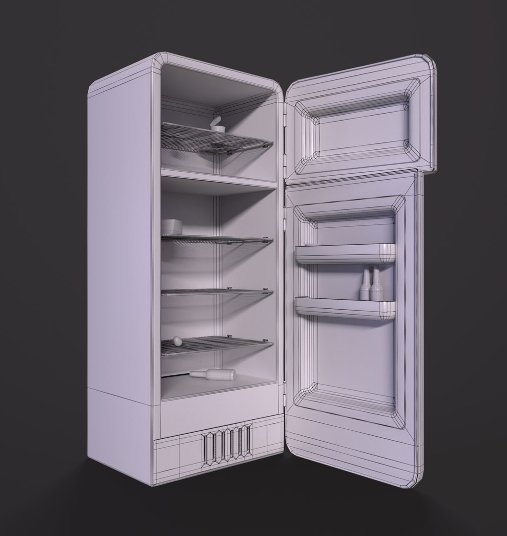 3D Old Rusty Refrigerator - TurboSquid 1986975