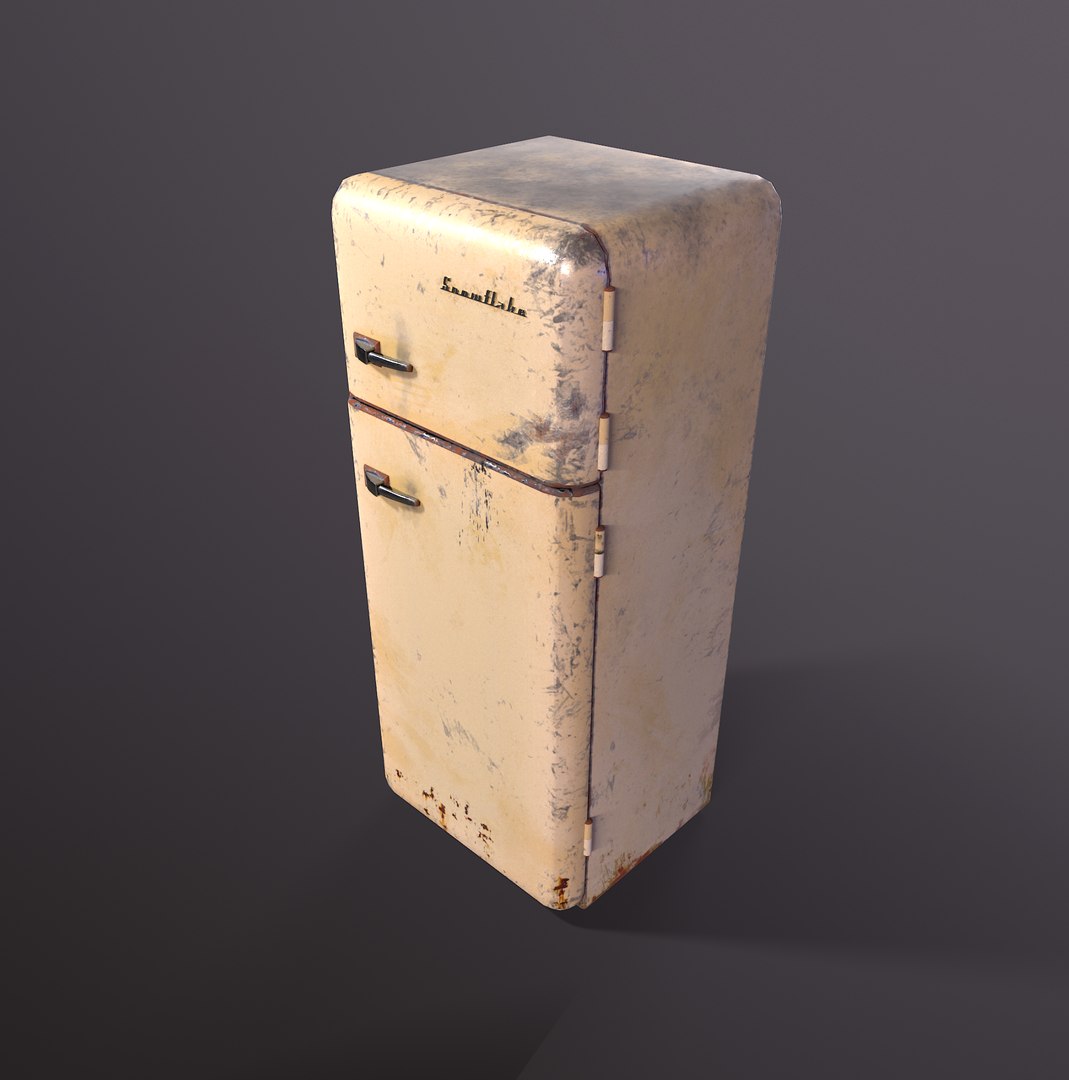 3D Old Rusty Refrigerator - TurboSquid 1986975
