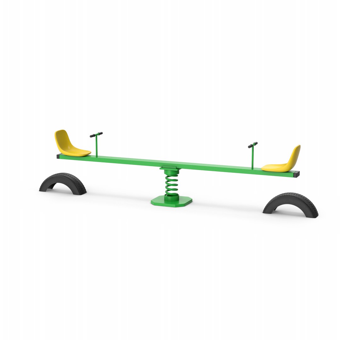 Green See Saw With Tires 3D Model - TurboSquid 2182852