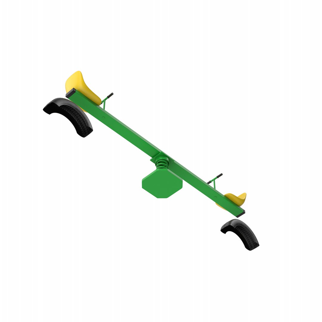 Green See Saw With Tires 3D Model - TurboSquid 2182852
