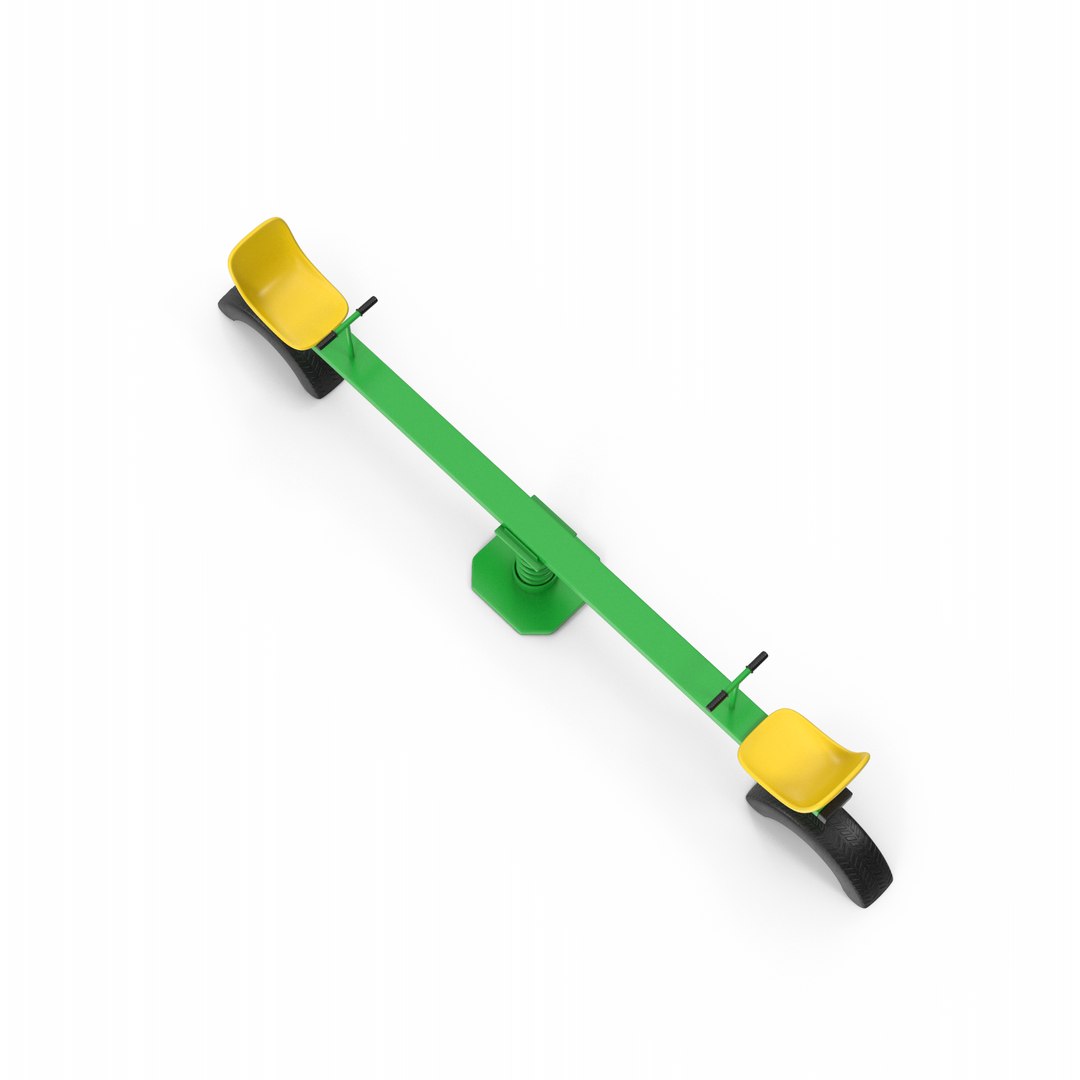 Green See Saw With Tires 3D Model - TurboSquid 2182852