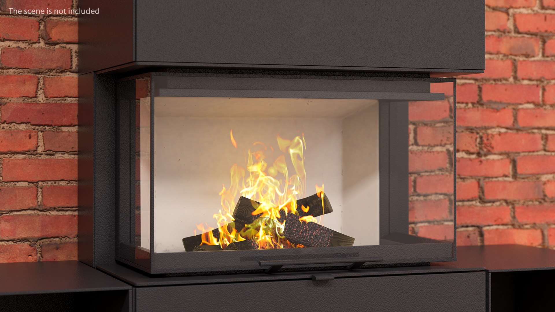 3D Wood Burning Fireplace Contura Model - TurboSquid 1486382