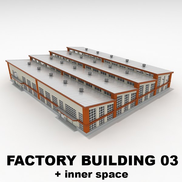 3d industrial commercial buildings structures