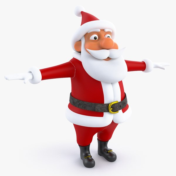 santa cartoon 3d model