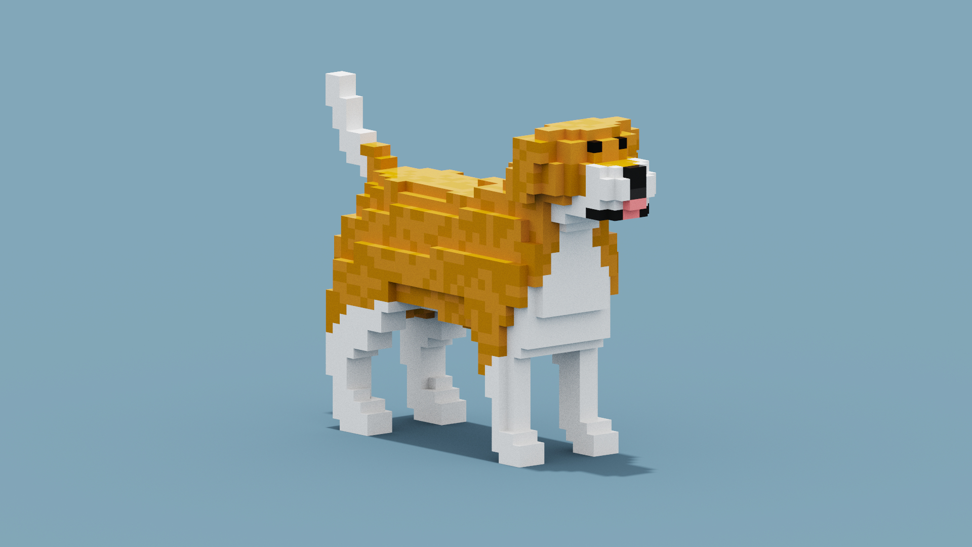 3D Voxel Dog - TurboSquid 1946153