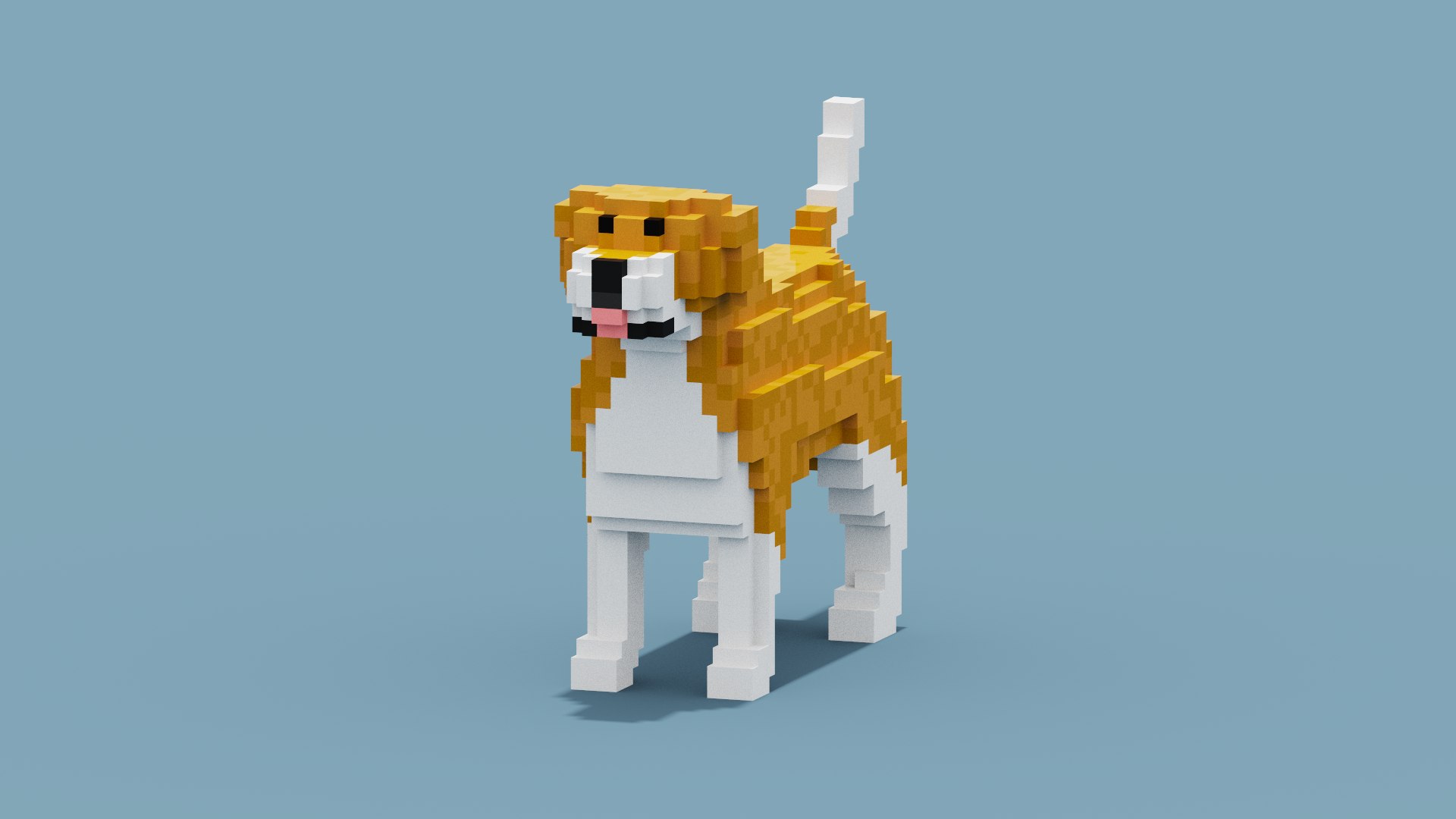 3D Voxel Dog - TurboSquid 1946153