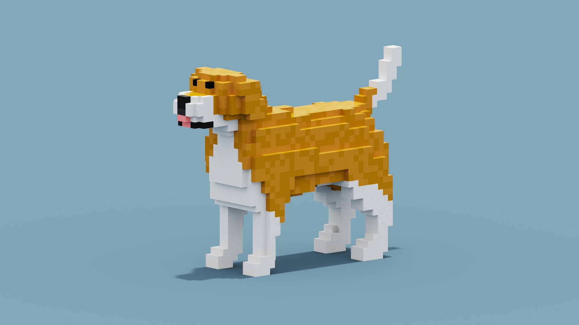 3D Voxel Dog - TurboSquid 1946153