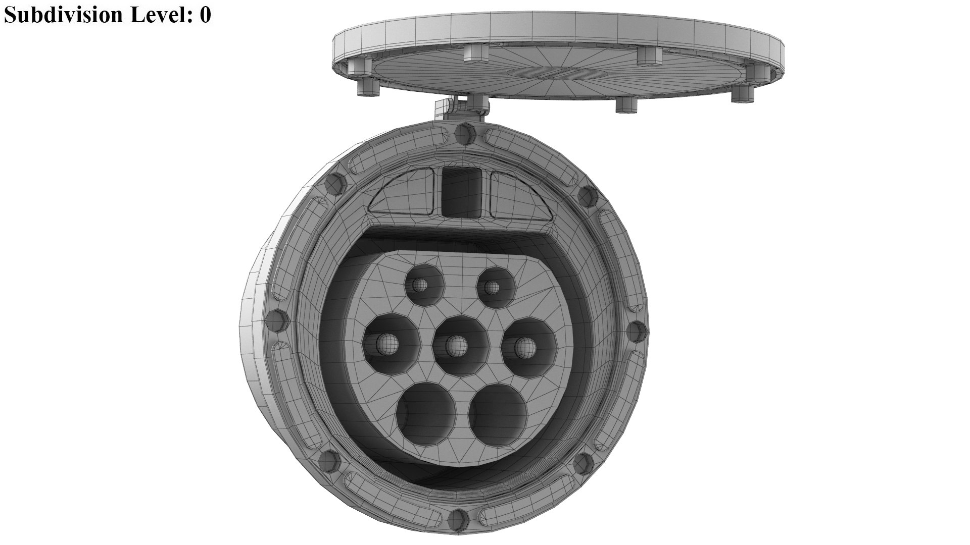Detailed Electric Charger With Socket 3D model - TurboSquid 2019729