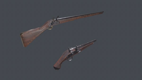modelo 3d Set_flintlock_weapon - TurboSquid 1464588