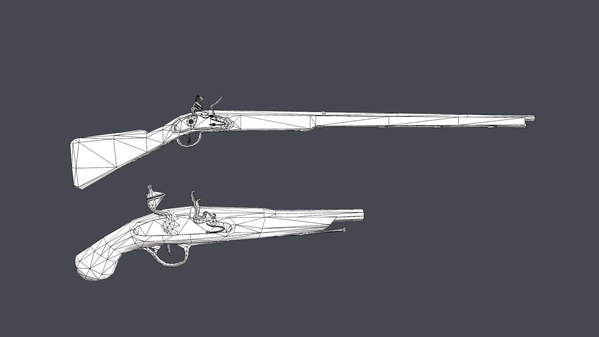 Set Flintlock Weapons 3D Model - TurboSquid 1464588