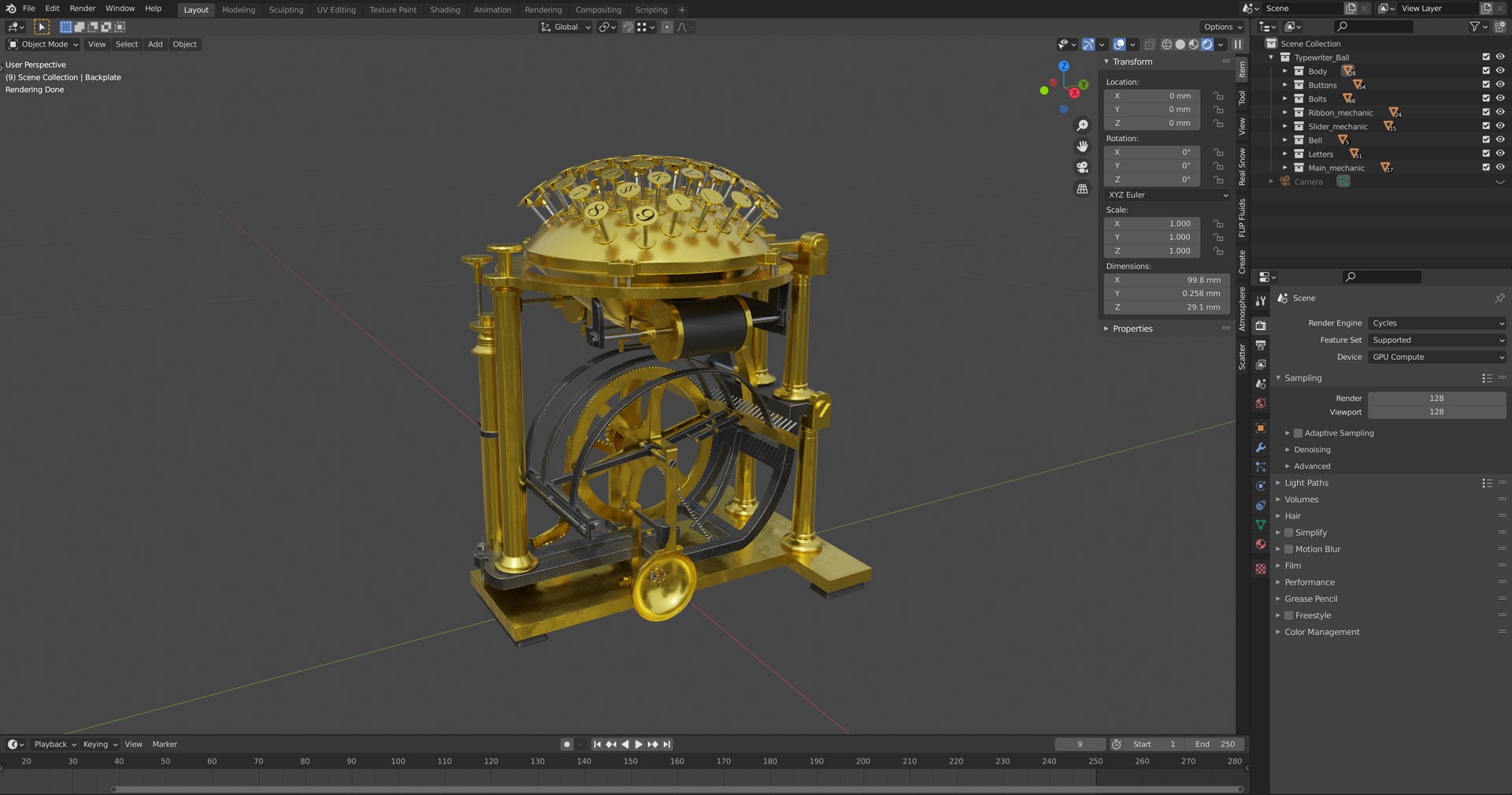 Typewriter Type Writer 3D Model - TurboSquid 1688348