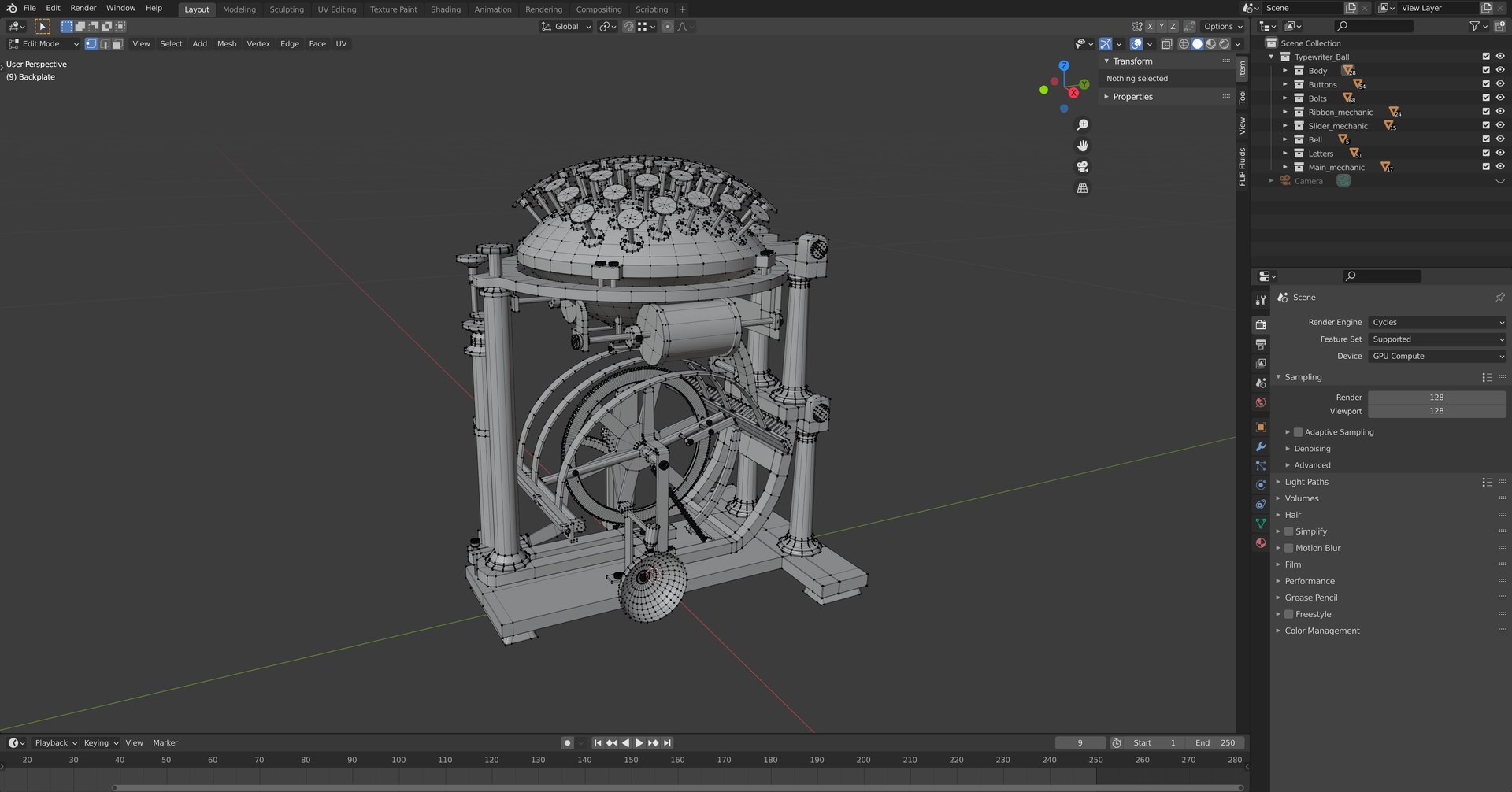 Typewriter Type Writer 3D Model - TurboSquid 1688348
